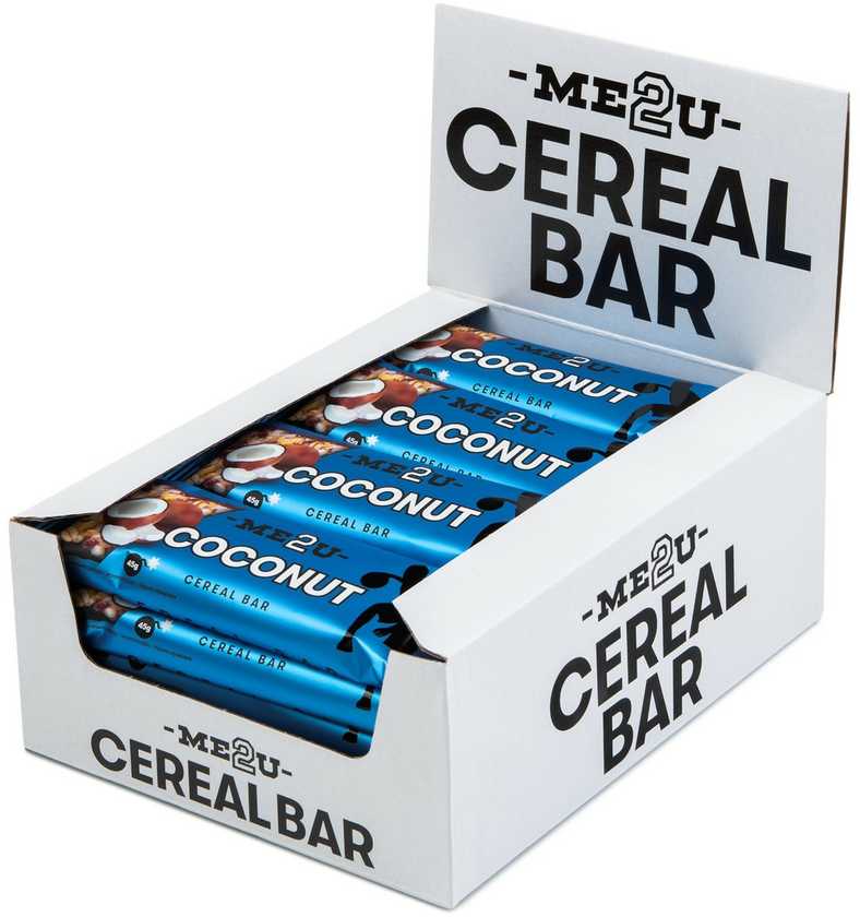 ME2U Javainių batonėliai, kokosų skonio, 45 g x 20 vnt., žema kaina ...