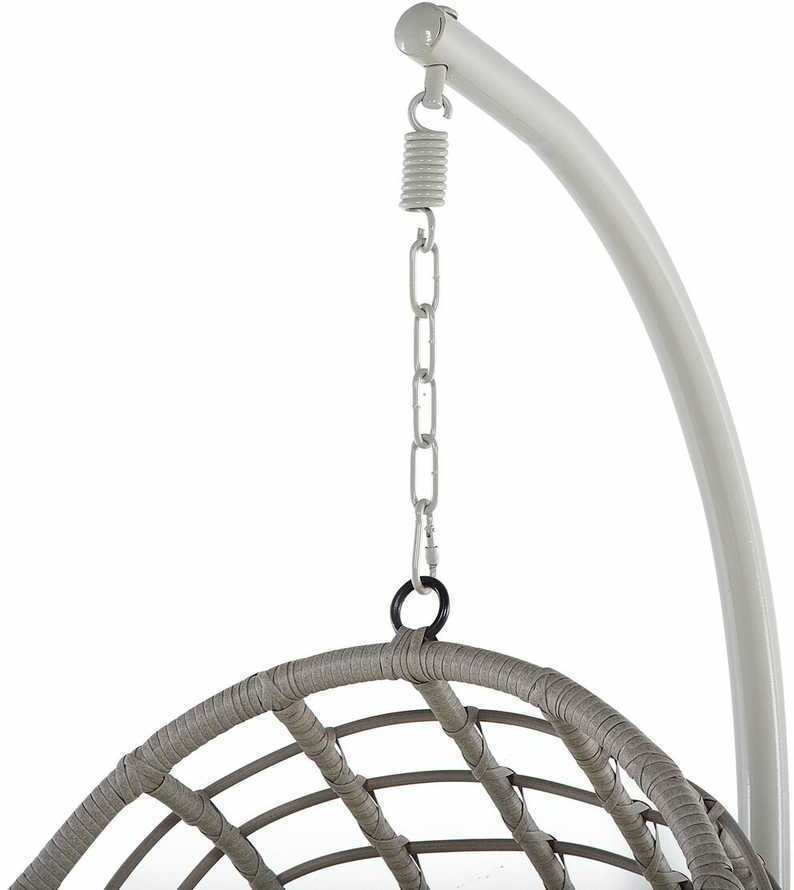 Beliani Pakabinamas fotelis su stovu ARPINO smėlio spalvos pilkas ...