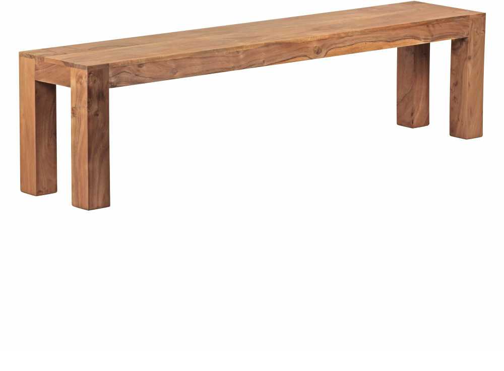 WOHNLING Acacia hardwood dining Bench Seat 180 x 35 cm dining Bank New ...