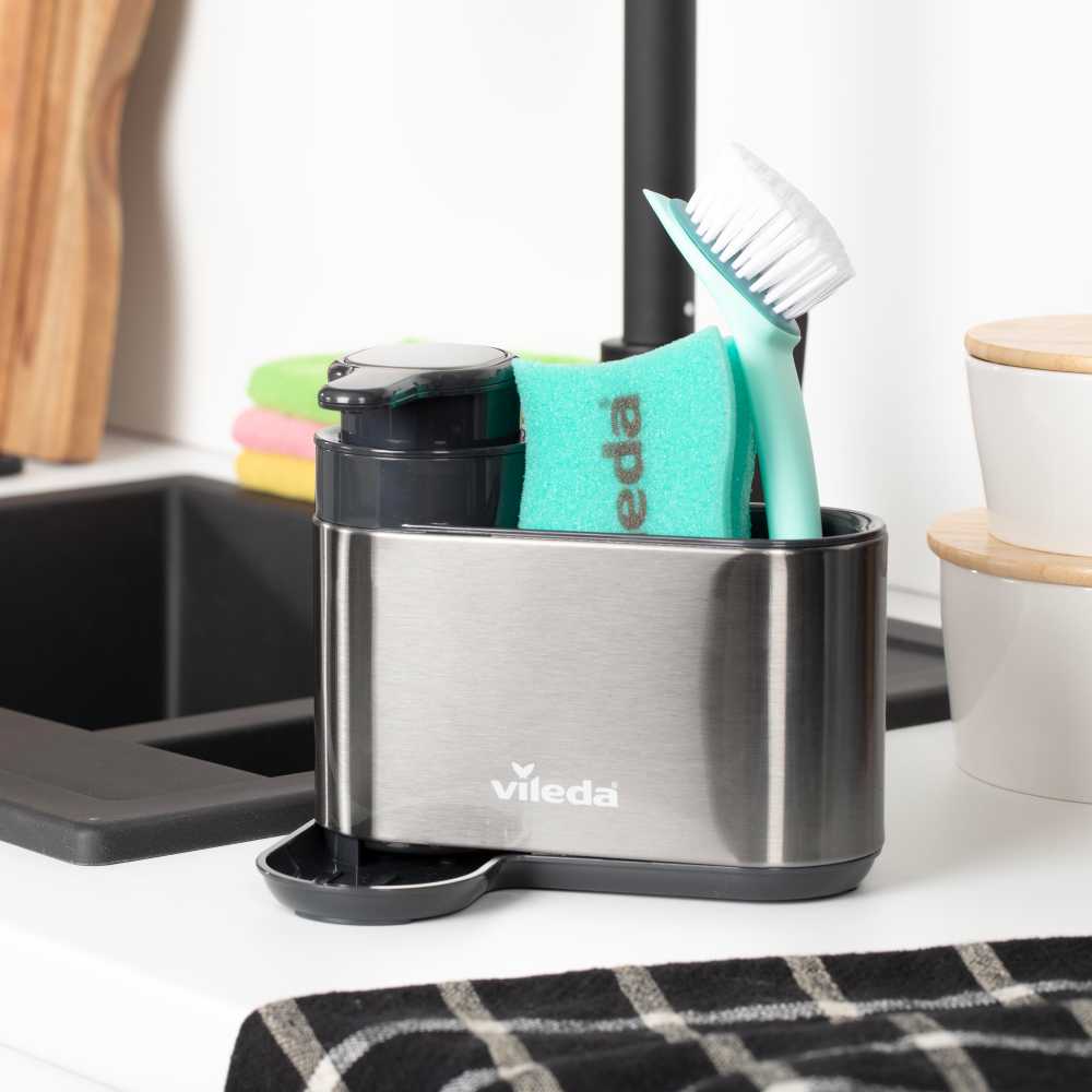 Virtuvinės kriauklės laikiklis su dozatoriumi Easy Kitchen VILEDA by ...