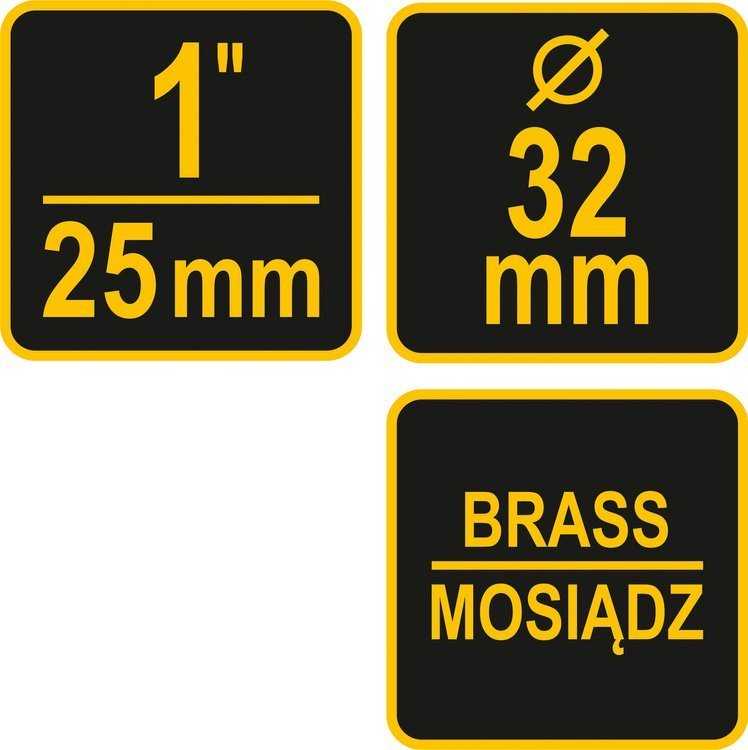 Vorel Antgalis žalvarinis / sriegis 25 mm (1") | sodo siurblių pajungimui (79924), žema kaina ...