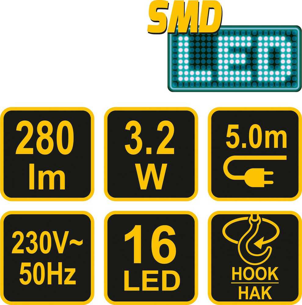 VOREL LAMPA WARSZTATOWA SMD LED 3,2W 82699, modelis - 82699, žema kaina ...