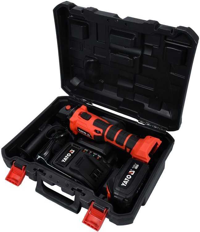 Yato Akumuliatorinis kampinis šlifuoklis | bešepetėlinis | 3 Ah | 125 mm | 18V (YT-82829), žema ...