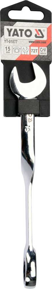 Yato Toya Sa Poland Raktas kombinuotas terkšlinis | perlenktas X | 15 mm (YT-01877), modelis ...