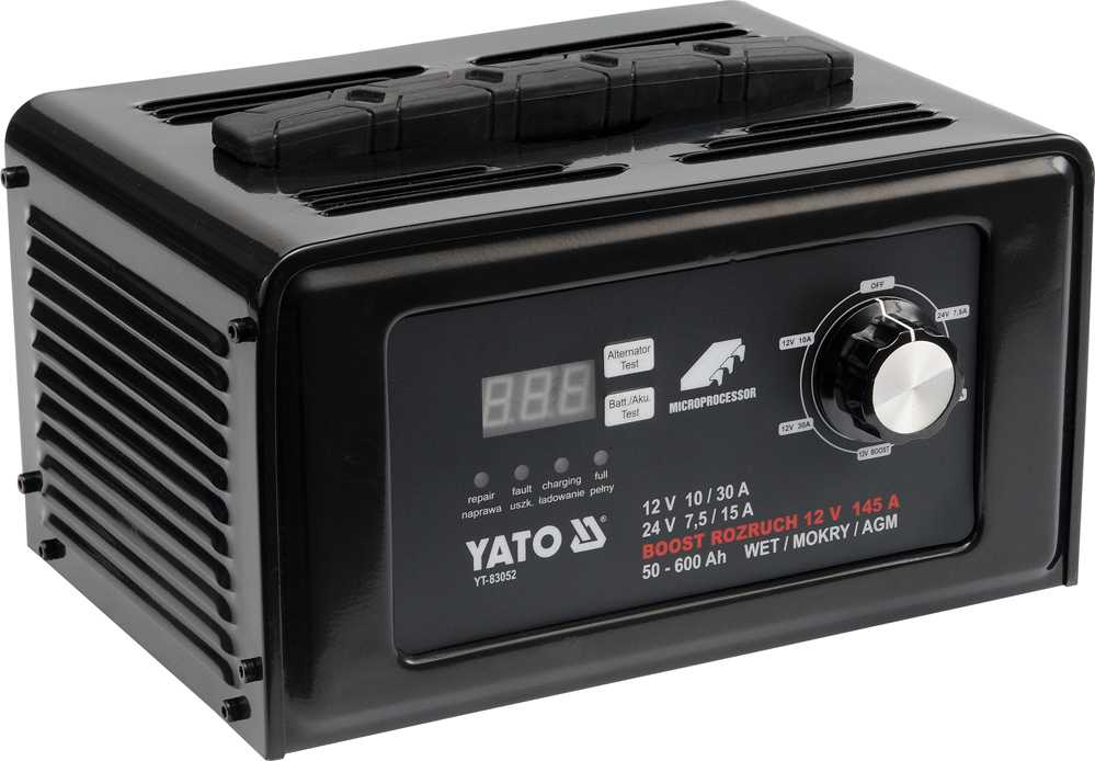 Yato Pakrovėjas akumuliatoriams skaitmeninis 12V-30A / 24V-15A su ...