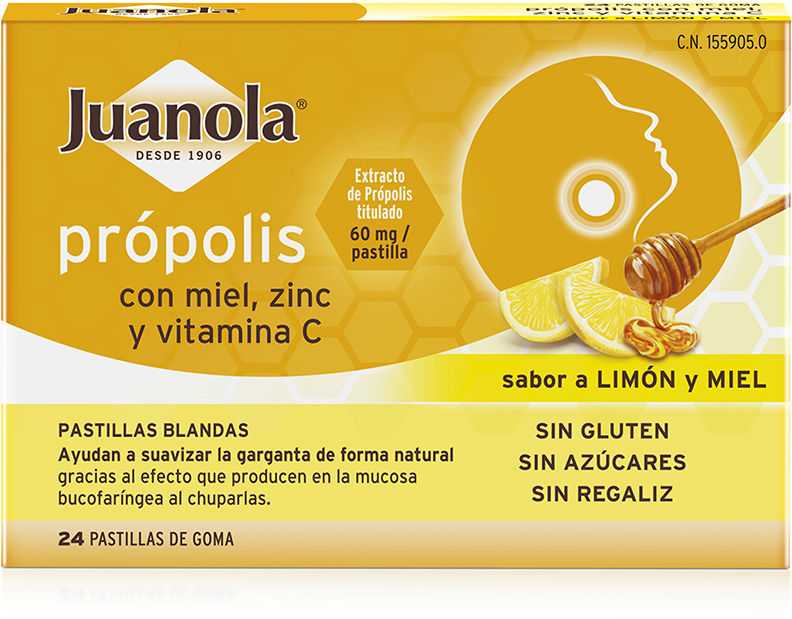 Juanola Propolis Medus Cinkas Vitaminas C 24U, modelis - 273128, žema ...