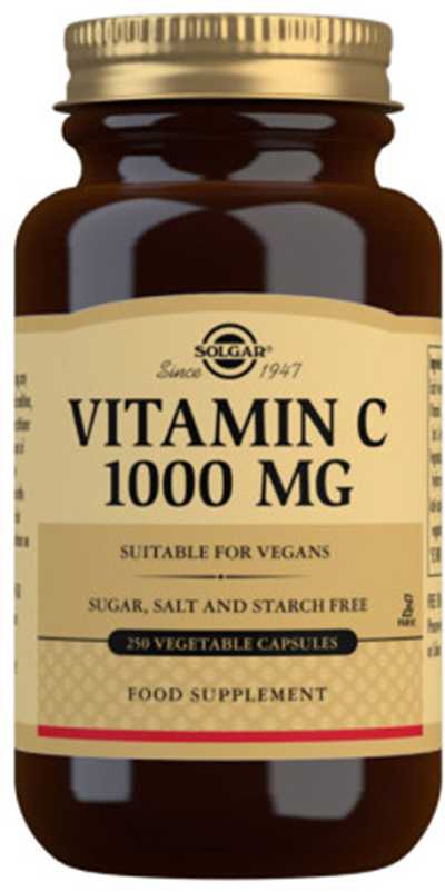 Solgar Vitamin C 1000 mg augalinės kapsulės – 250 vnt, žema kaina ...