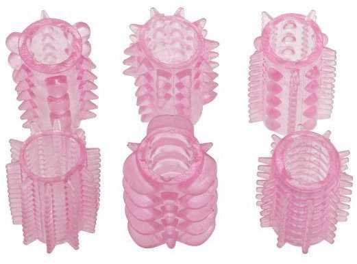 Toyz4Lovers Rinkinys 6 nakładek na penisa su wypustkami stymulują ...