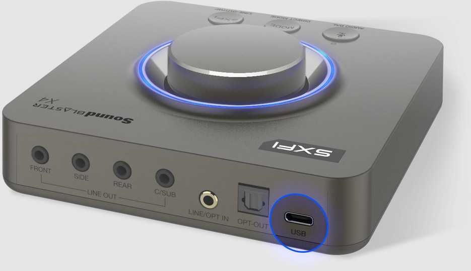 Creative išorinė garso plokštė Sound Blaster X4 USB-C, modelis ...