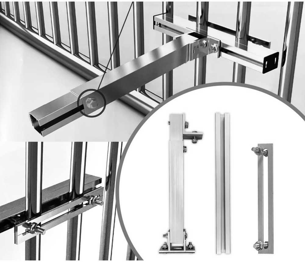 Laikiklis Rinkinys Reguliuojamas PV plokštėms Fotoelektra barjerams ir balkonams V-TAC VT-10100 ...