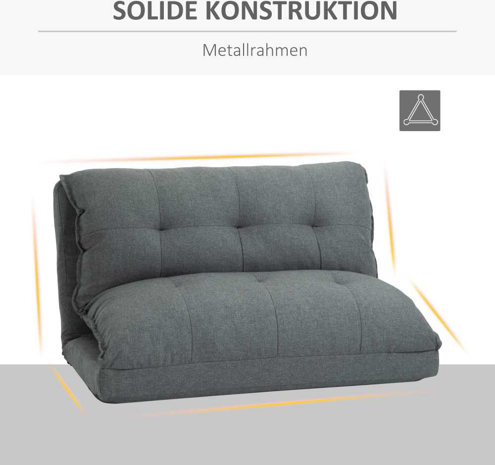Fotelis HOMCOM grindų kėdė "2-in-1" grindų sofa-lova 13 padėčių ...