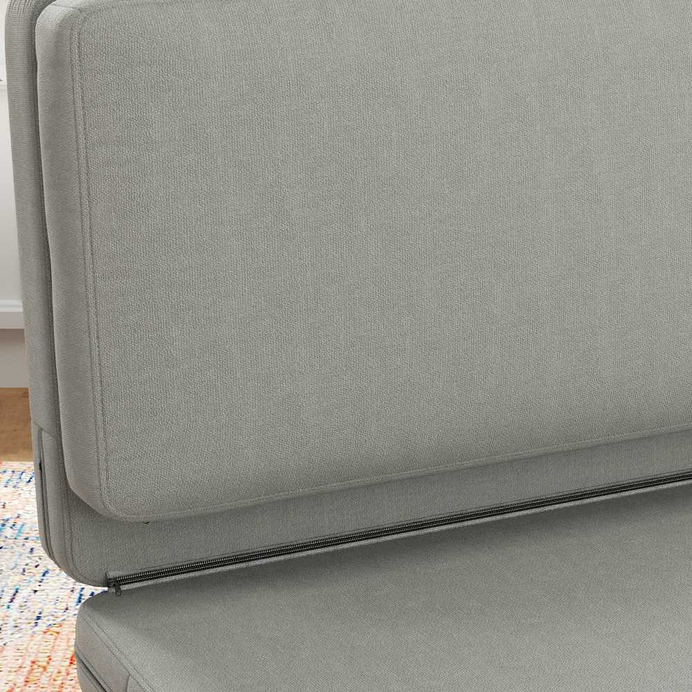 HOMCOM grindų sofa "3-in-1" sulankstoma aksomo išvaizdos sofa-lova ...