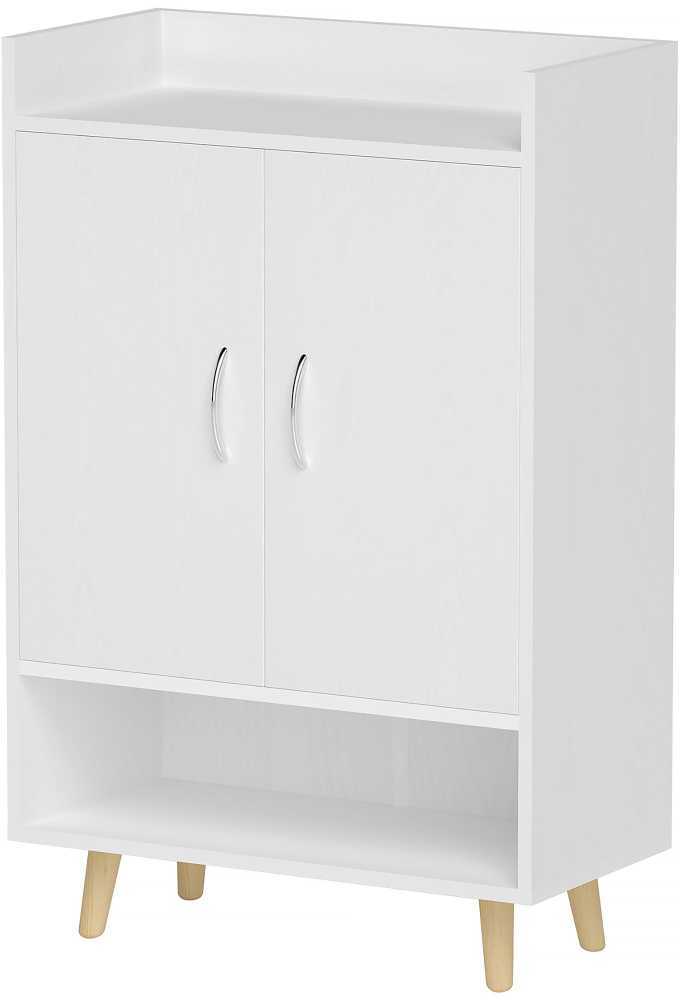 HOMCOM Batų spinta, batų lentyna su durelėmis ir lentynomis, skirta 12 ...