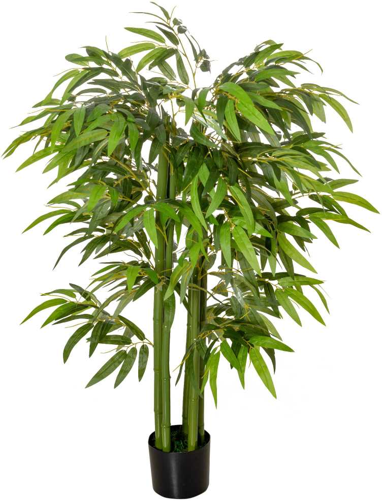 HOMCOM Dirbtinis bambukas didelis 140 cm dirbtinis augalas ...
