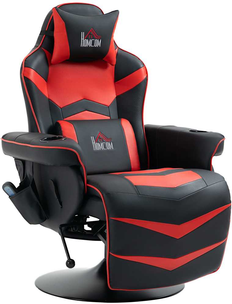 Homcom Ergonomiška gulima gaming kėdė su puodelio laikikliu, modelis ...