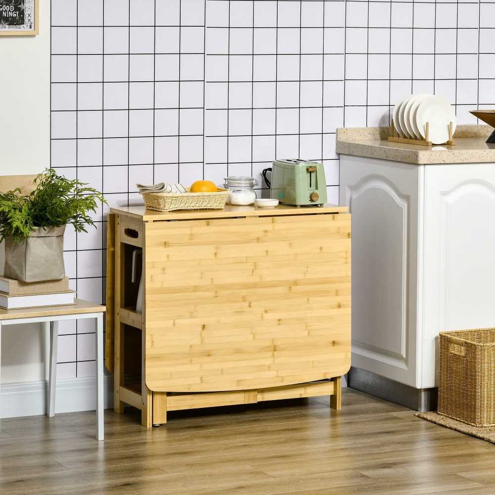 Homcom Sulankstomas valgomojo stalas knyga 49,5 x 80 x 73,5 cm, modelis ...