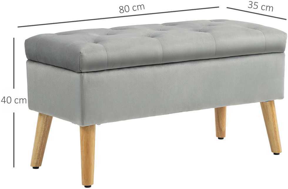 HOMCOM Suolas su daiktadėže, minkštas suolas su dangčiu, lovos suolas ...