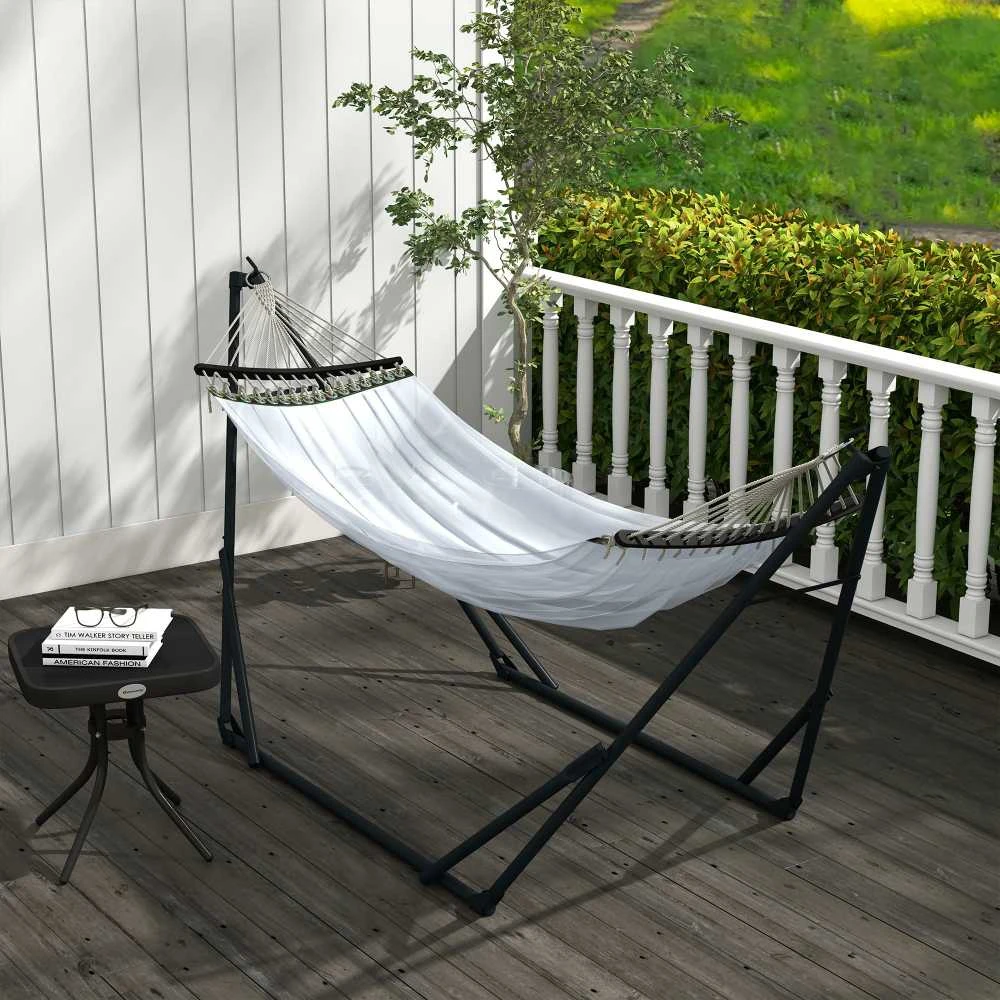 Outsunny Hamako stovas su hamaku iki 120 kg, modelis - 84A-326V00WT ...