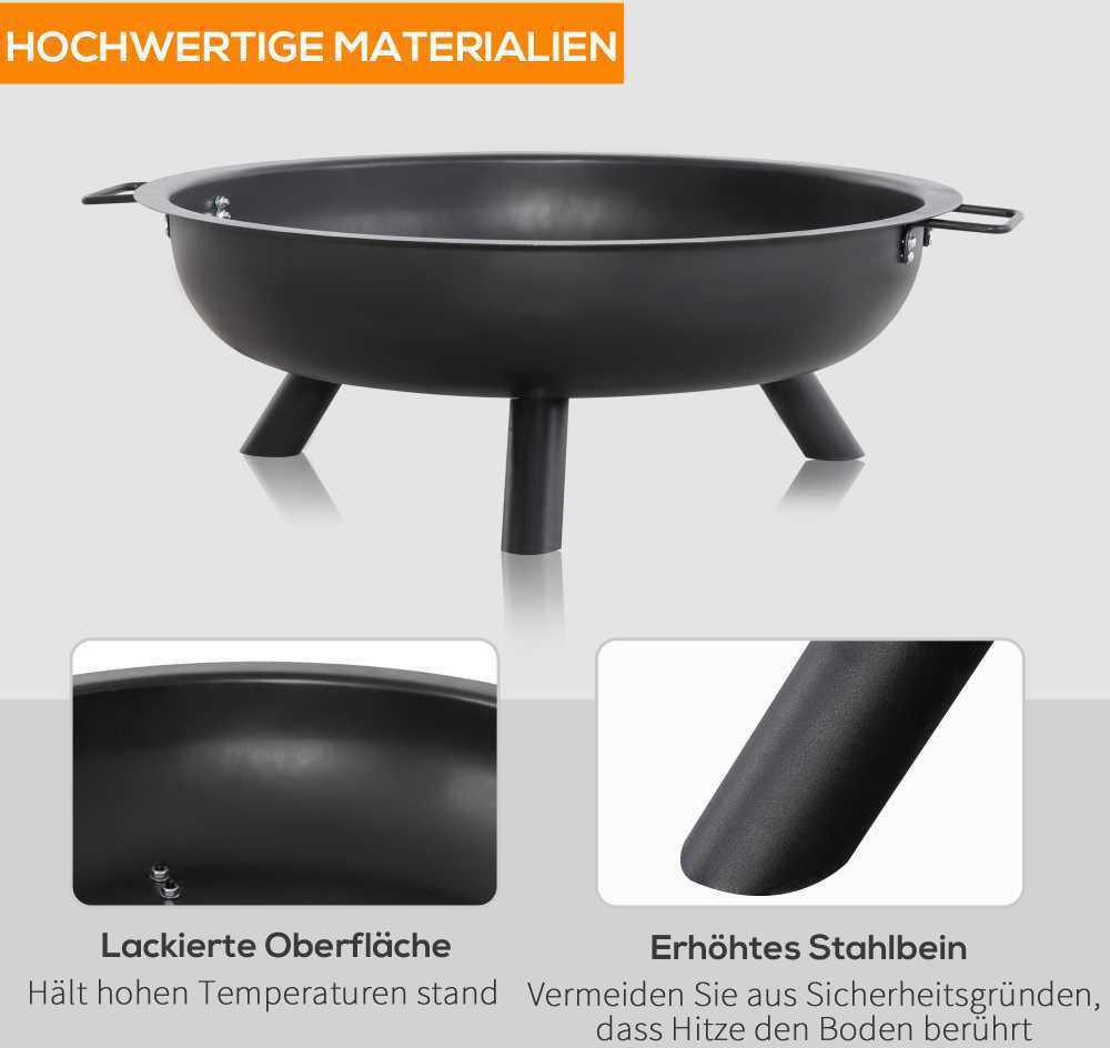 "Outsunny" ugnies dubuo su degtuku, apvalus, ugnies krepšys, ugniakuras ...