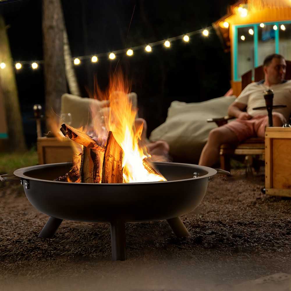 "Outsunny" ugnies dubuo su degtuku, apvalus, ugnies krepšys, ugniakuras ...