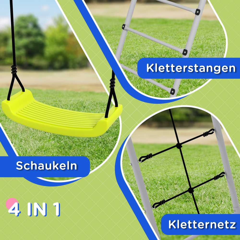 "Outsunny" vaikų sūpynės sūpynės sūpynės rėmas 2 sūpynės laipiojimo ...