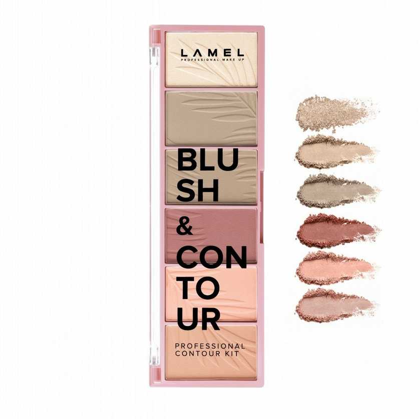 LAMEL Basic Blush&Contour veido kontūravimo paletė 16g, modelis - 416 ...