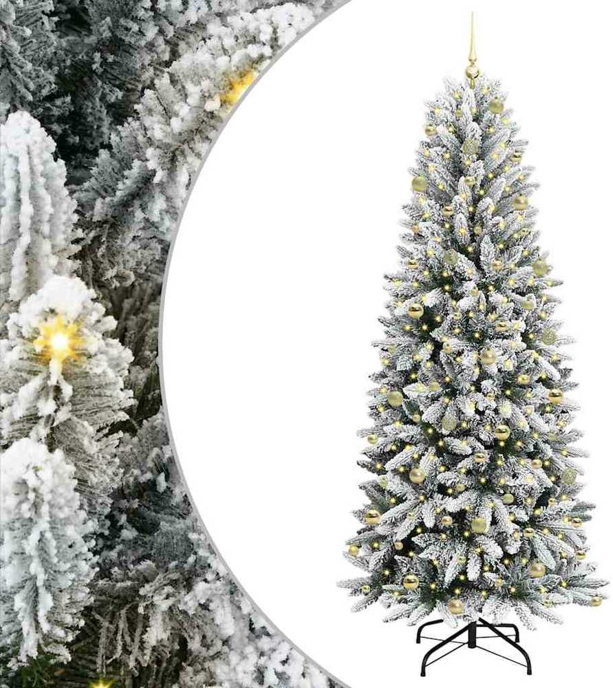 Dirbtinė Kalėdų eglutė su 300 LED s stovu Balta 240 cm, modelis ...