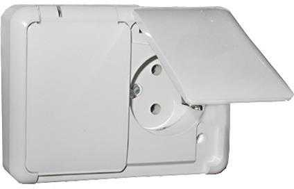 Dvivietis kištukinis lizdas LIREGUS HERMI, IP44, žema kaina | Varle.lt