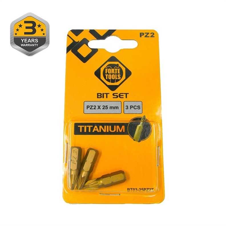 Forte_Tools Atsuktuvų antgaliai Forte Tools PZ2, 25 mm, 3 vnt, žema ...