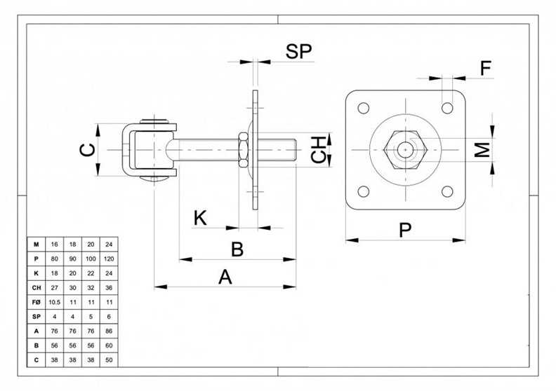 Ibfm Lankstas vartams 425 / P M16, žema kaina | Varle.lt