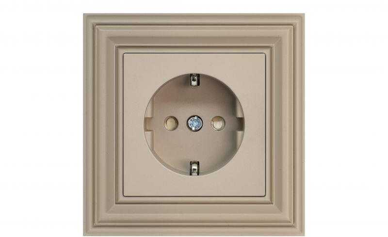 Kištukinis lizdas LIREGUS RETRO, su įž., kreminės spalvos, žema kaina ...