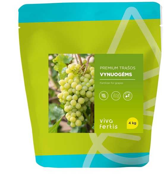 Nežinomas Trąšos vynuogėms Viva Fertis PREMIUM, granuliuotos, 4kg, žema ...