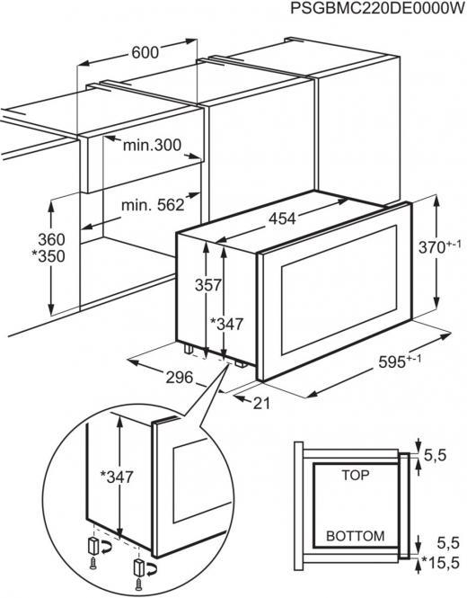 Mikrobangų krosnelė Įmontuojama mikrobangė AEG MBB1756SEB, modelis ...