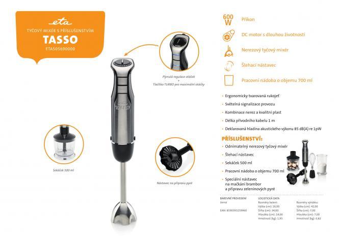 Smulkintuvas-plaktuvas ETA505690000 Tasso, modelis - ETA505690000, žema ...