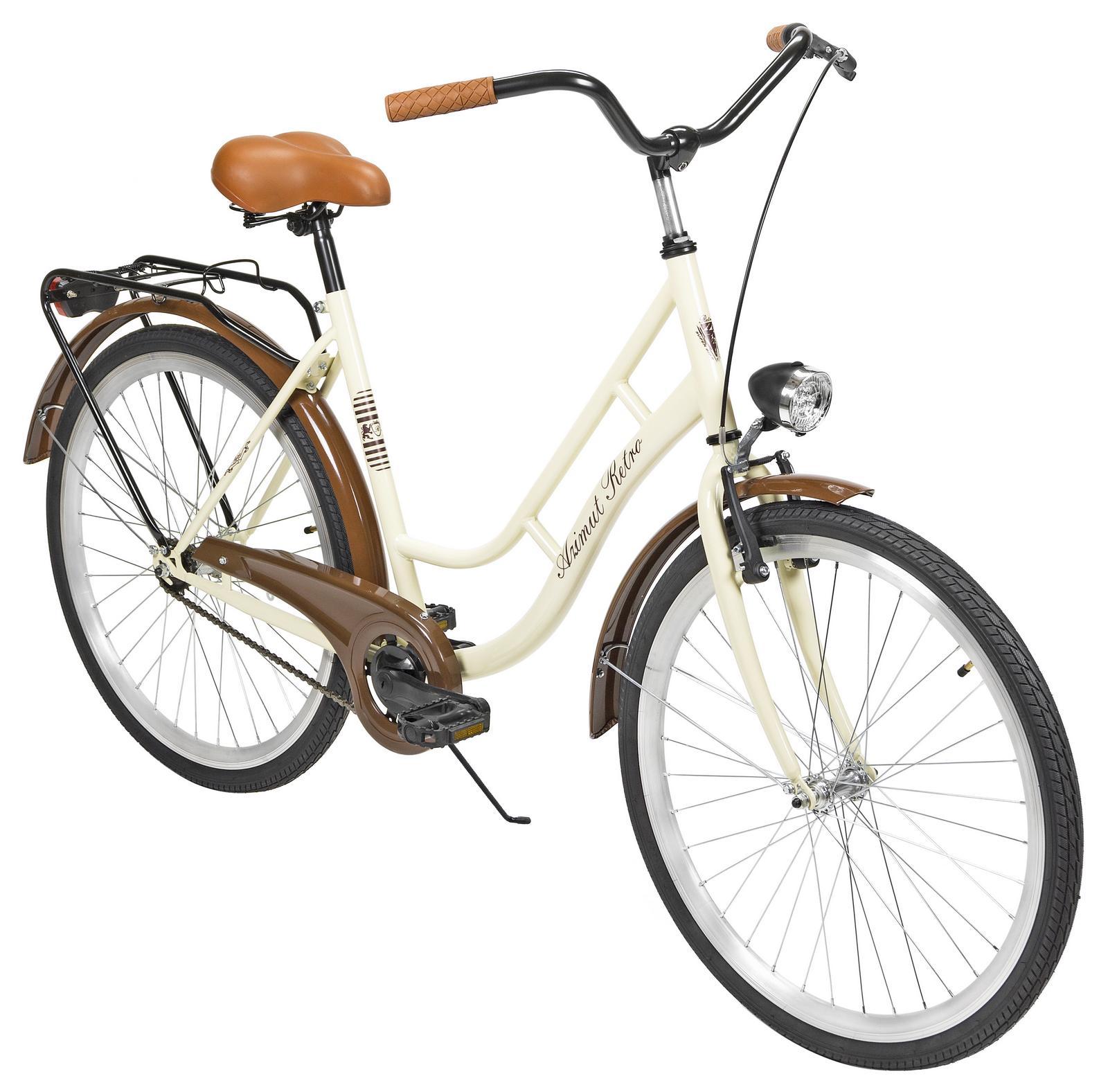 Dviratis AZIMUT Retro 26" 2023 cream, žema kaina | Varle.lt