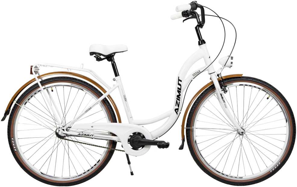 Dviratis AZIMUT Vintage 28" 3-speed 2021 baltas-cream, žema kaina ...