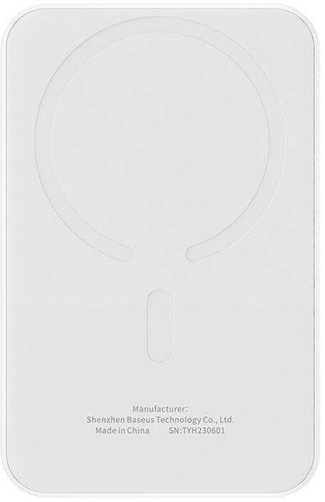Magnetic Mini Powerbank Baseus 5000mAh, USB-C 20W (baltas), žema kaina ...