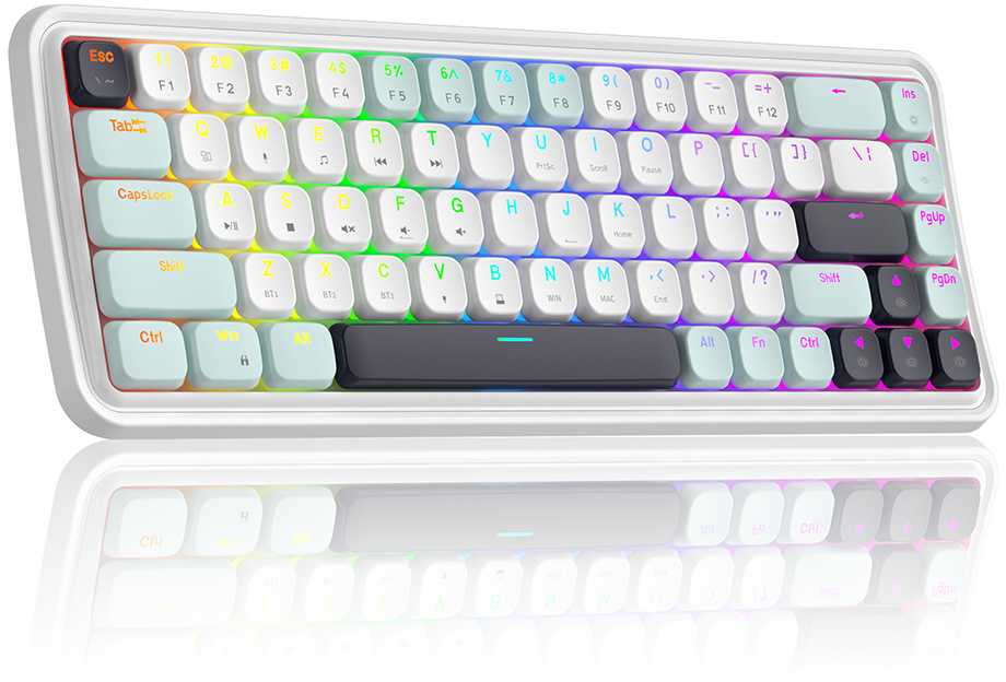 Klaviatūra Magegee Moon68 Azure, RGB, Raudona Switch, US, modelis ...
