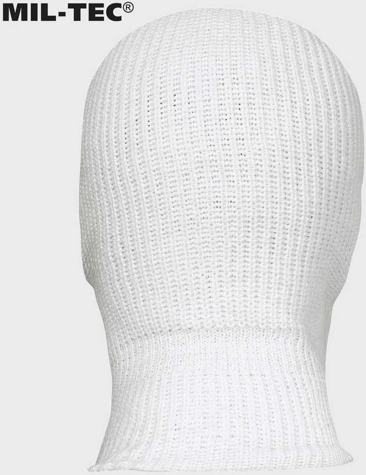 Kepurė Mil-Tec Balaklava balta 3 skylės iš akrilano, modelis - 03 ...