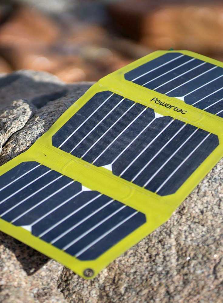 Przenośny panel słoneczny Powertec PT Flap 16W Dual-Output 5 / 12V ...