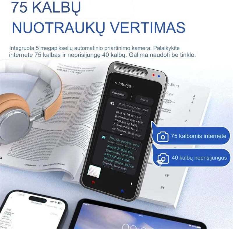 Išmanusis dirbtinio intelekto Balso Vertėjas ir kalbų mokymosi ...