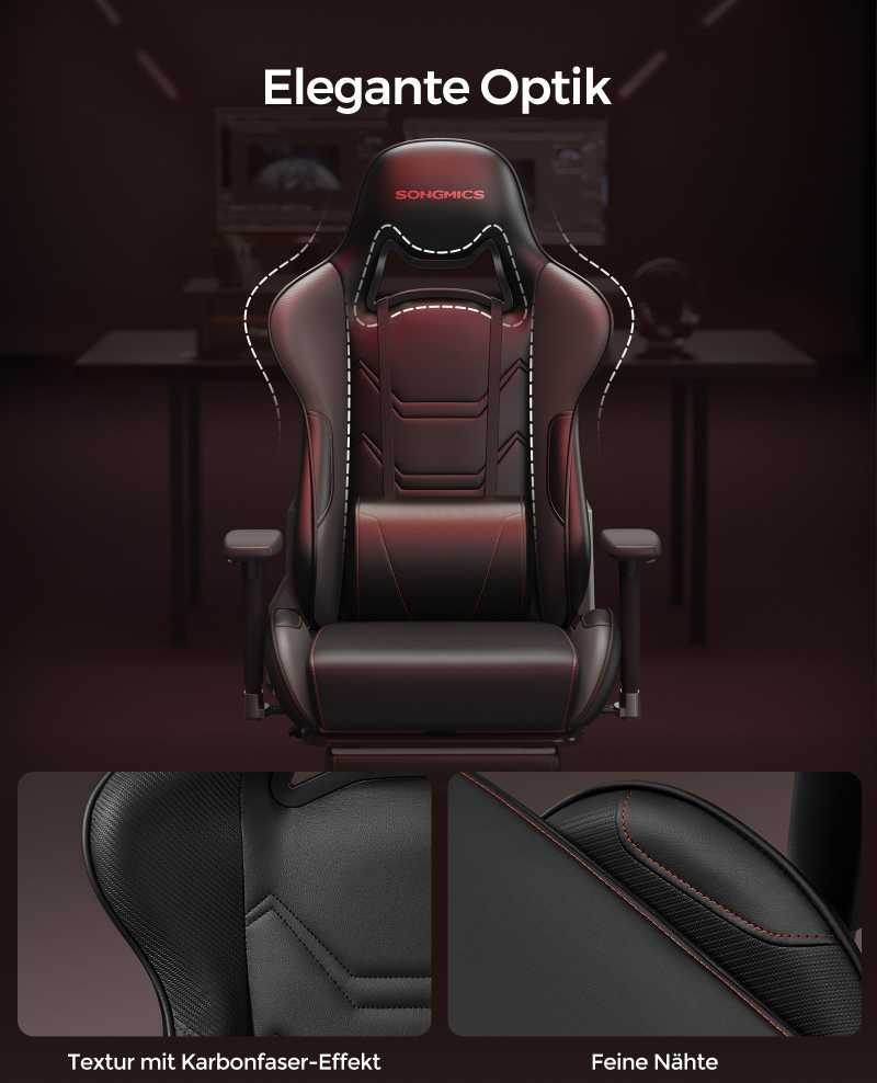 Songmics Biuro kėdės ergonominiai porankiai galvos atramos pagalvėlė ...