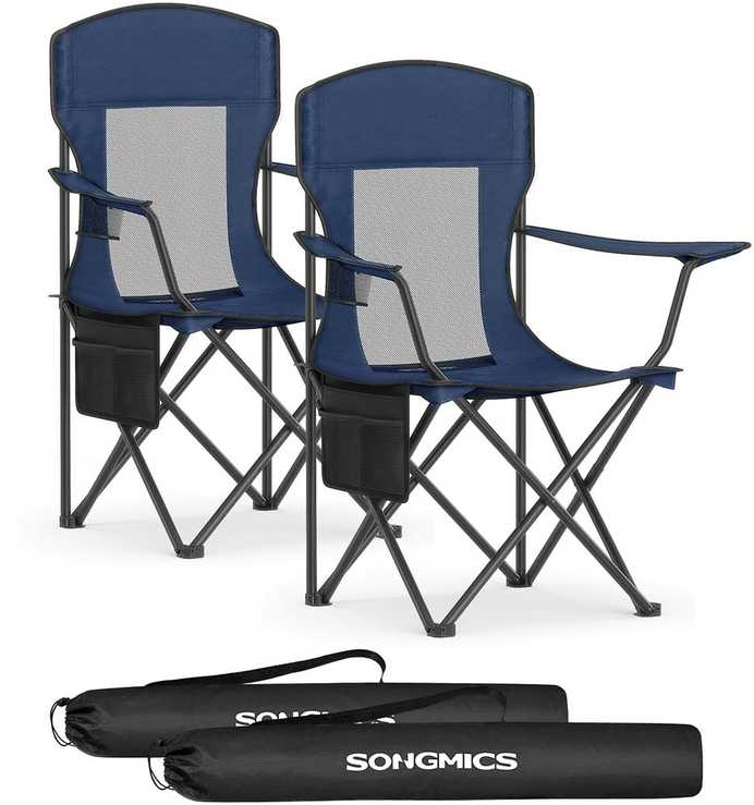 Songmics Kempingo kėdės 2 vnt. su reguliuojamais porankiais harbour ...