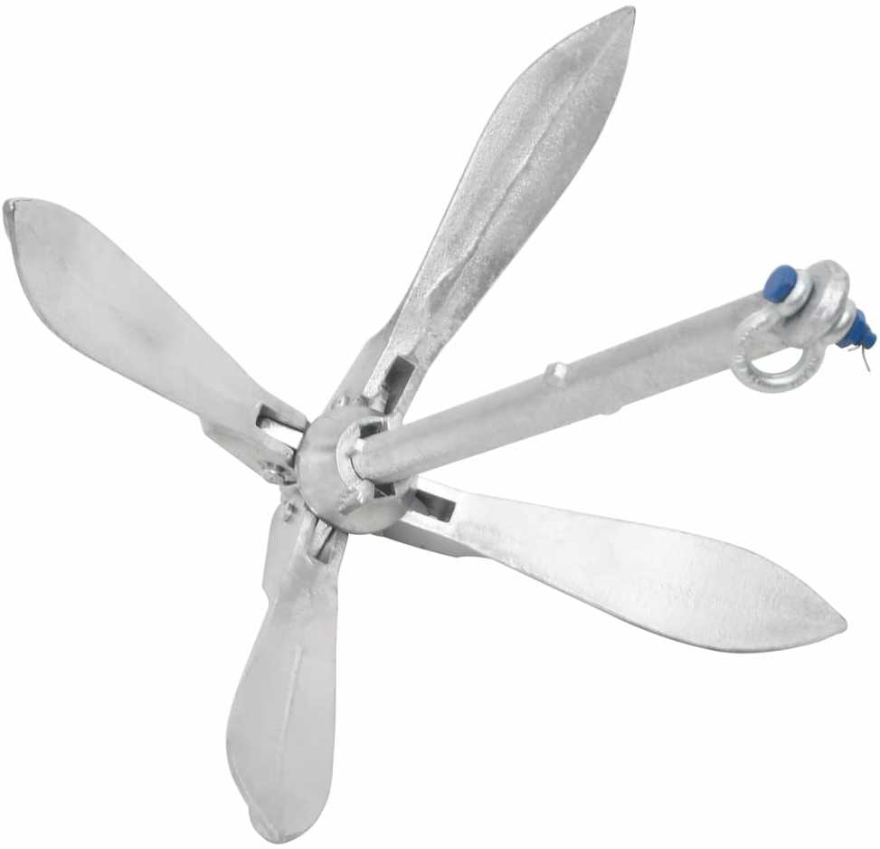 Sulankstomas inkaras, sidabrinis, 10kg, karštai cinkuotas ketus ...