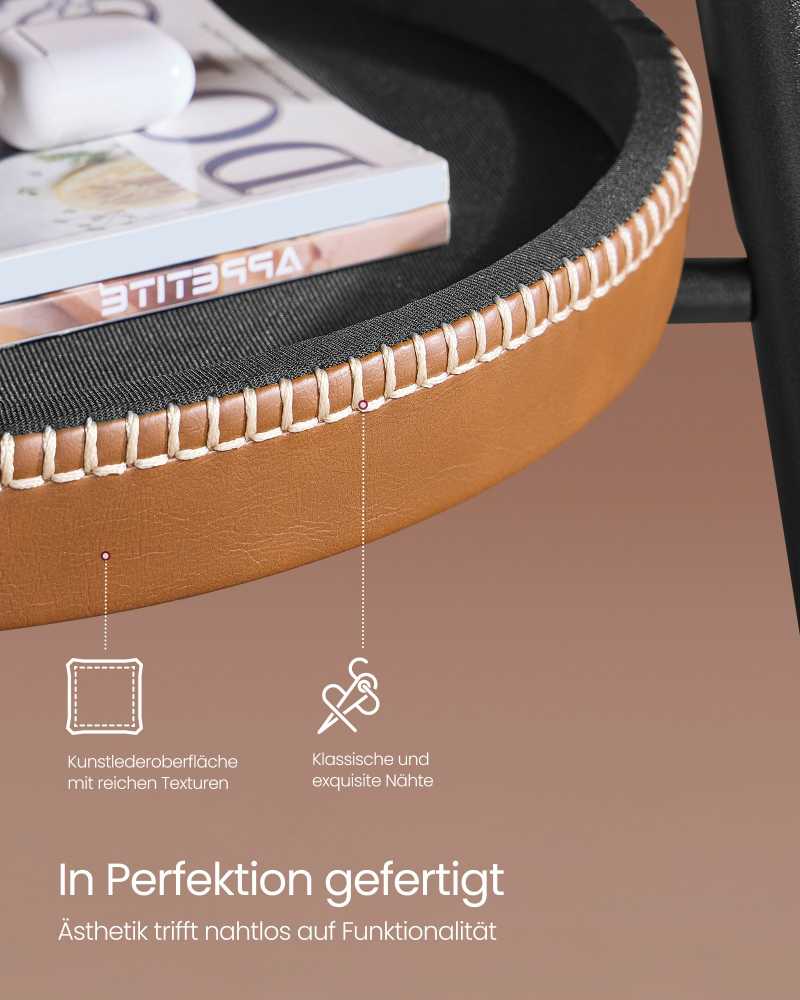 Vasagle EKHO kolekcijos baro staliukas su daiktadėže uosio rudumo ...