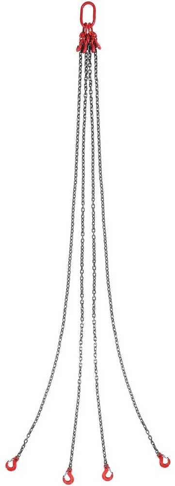 Grandinės stropas su griebimo kabliais, 4 kojų G80 kėlimo grandinė, 3 ...