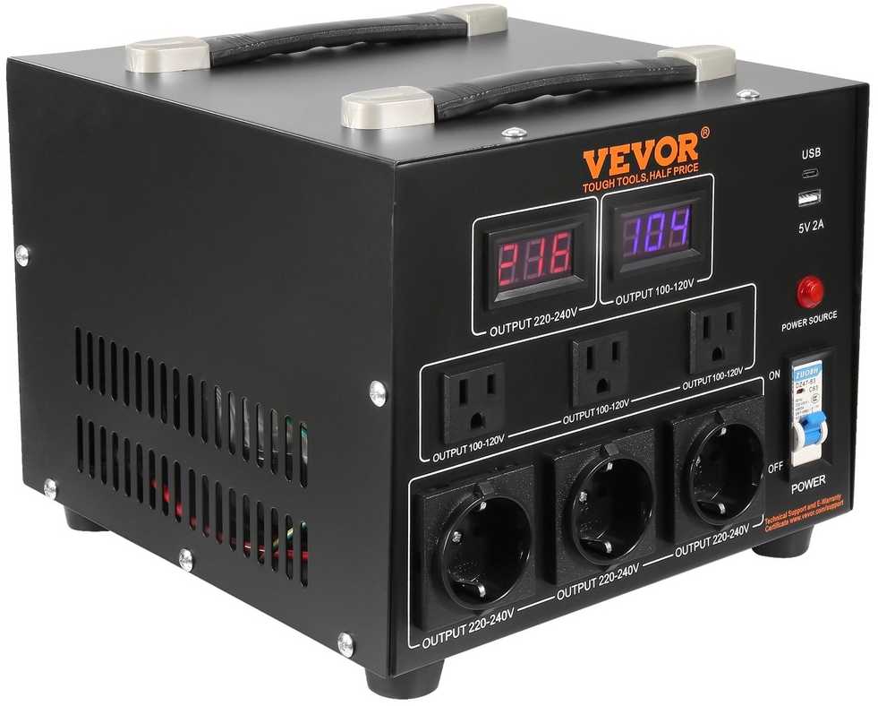 Įtampos keitiklio transformatorius, 5000VA, žemitis-aukštitis, su ...