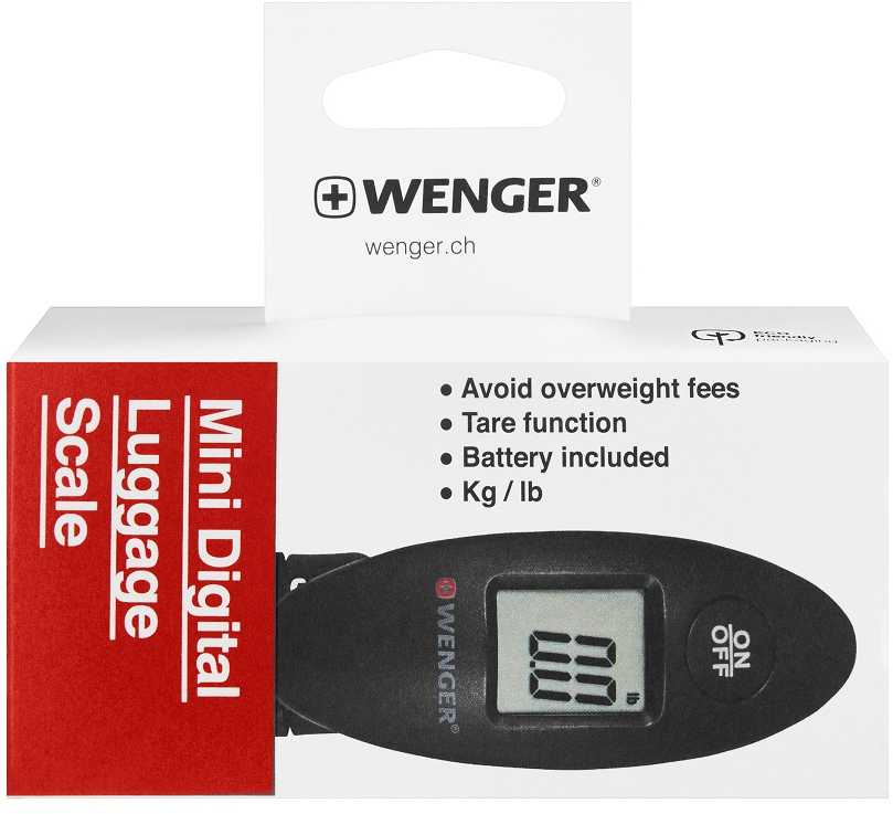 WENGER Mini skaitmeninės bagažo svarstyklės juodos, modelis - 611883 ...