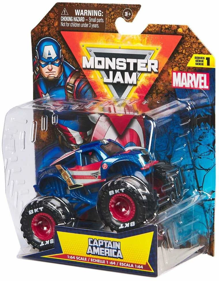 „Monster Jam“ – 1:64 „Marvel Single-Captain America“ (6071333), modelis ...