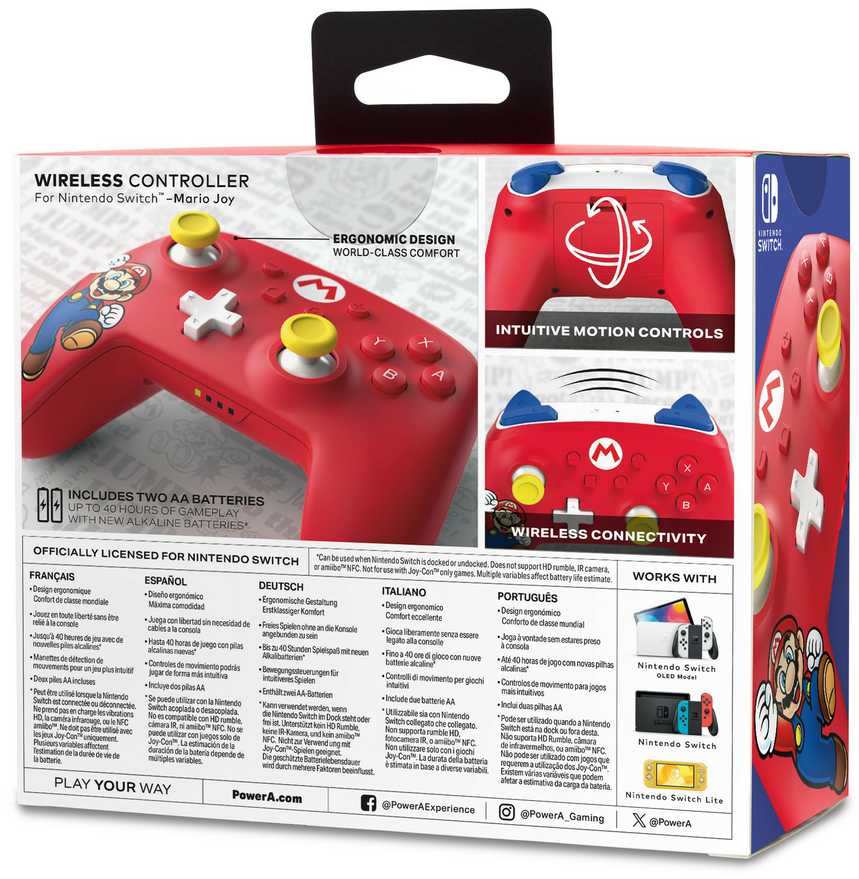 PowerA Wireless Controller ‒ Mario Joy (Nintendo Switch), žema kaina ...